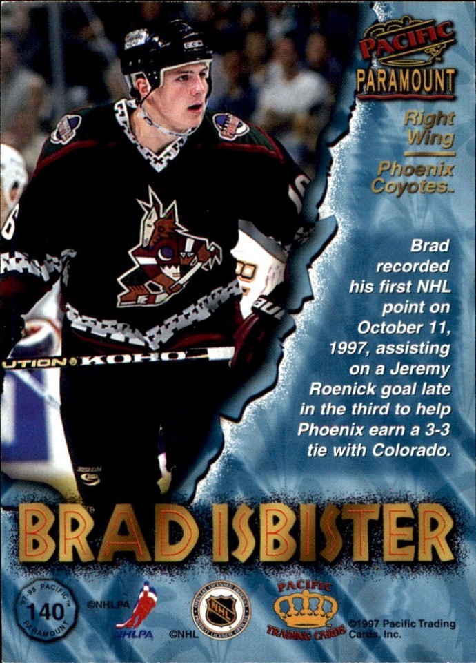 1997-98 Paramount COPPER #140 Brad Isbister PHOENIX ARIZONA COYOTES | eBay
