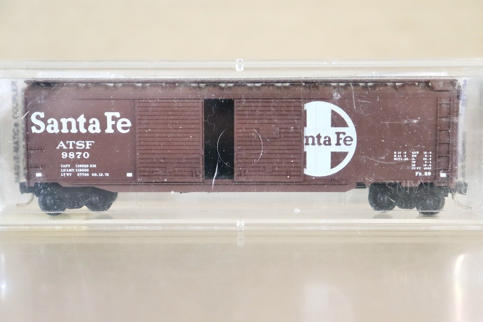 MICRO TRAINS MTL 78060 N GAUGE SANTA FE AT&SF 50' AUTO BOX CAR 9870 nz ...