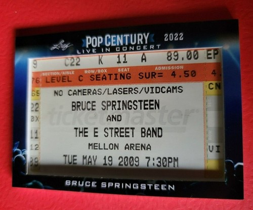 BRUCE SPRINGSTEEN E ST BAND LIVE IN CONCERT CONCERT TICKET CARD 2022 ...