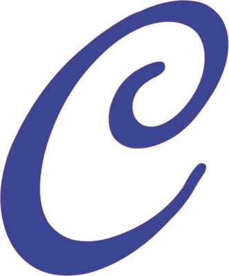 2.5inx3in Blue Cursive C Monogram Sticker Vinyl Car Truck Decal ...