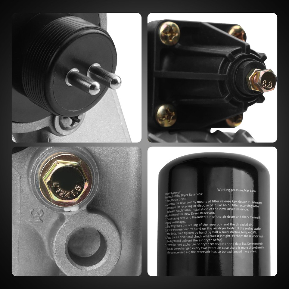 Air Dryer Filter 12V for Wabco Peterbilt Cascadia Volvo R955205 R955300 ...