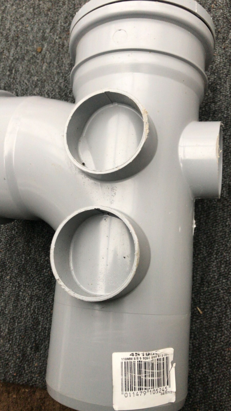 OSMA+Soil+Branch+Tee+90%C2%B0+Grey+Black+White+110+X+110mm+Single ...