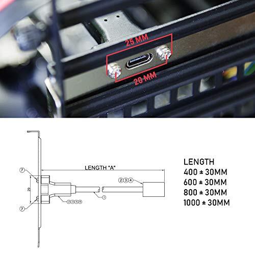 Usb 3.2 Gen 2x2 20gbps Usbc Type Internal Panel Cable Mount Motherboard ...