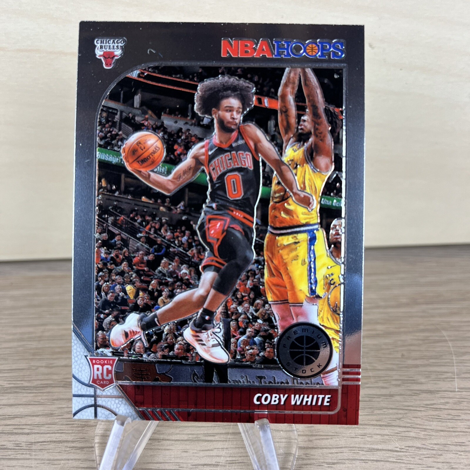 2019-20 NBA Hooops Premium Stock Coby White #204 Chicago Bulls ROOKIE ...