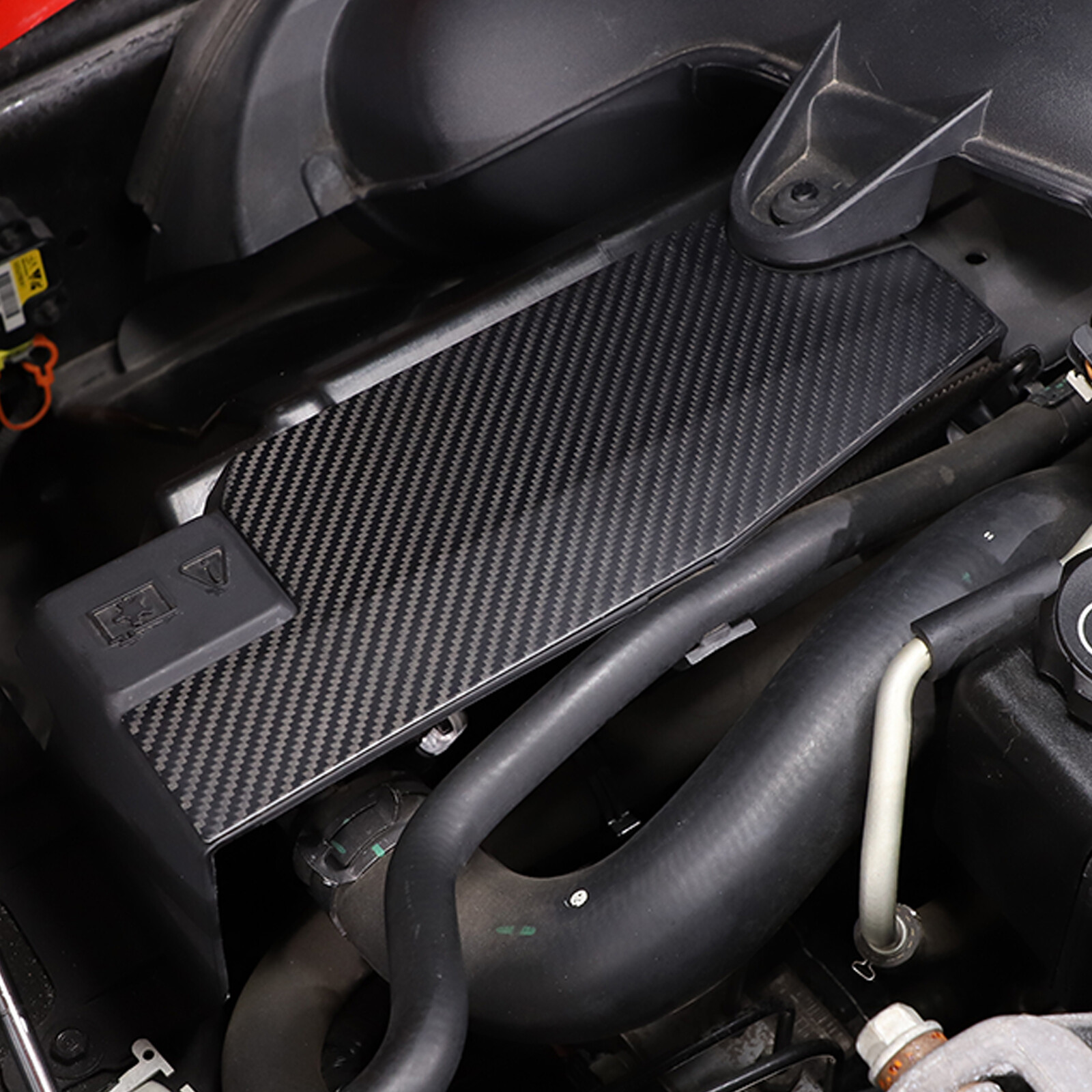 Matte Carbon Fiber Air Filter Baffle Both Sides LS3 Engine Trim For ...