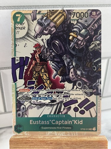 One Piece Card Game Eustass Captain Kid ST02-013 SR Super Rare Foil ...