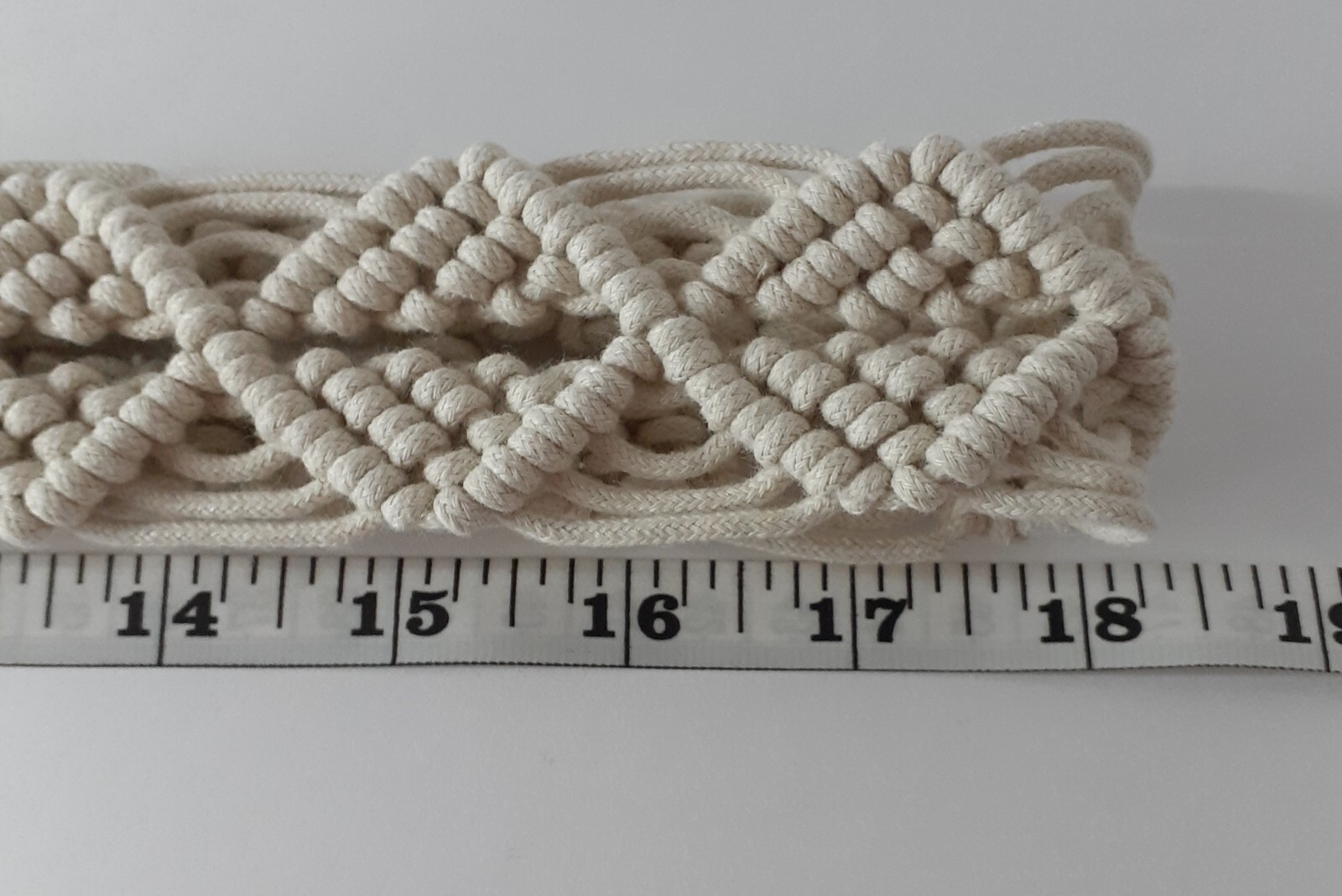 Boho Macramé Rope Belt with Wood Slide Buckle, 36" Re… - Gem