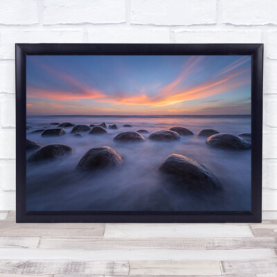 Sunset At Bowling Ball Beach Landscape Rock Rocks Seascape Ocean Wall ...