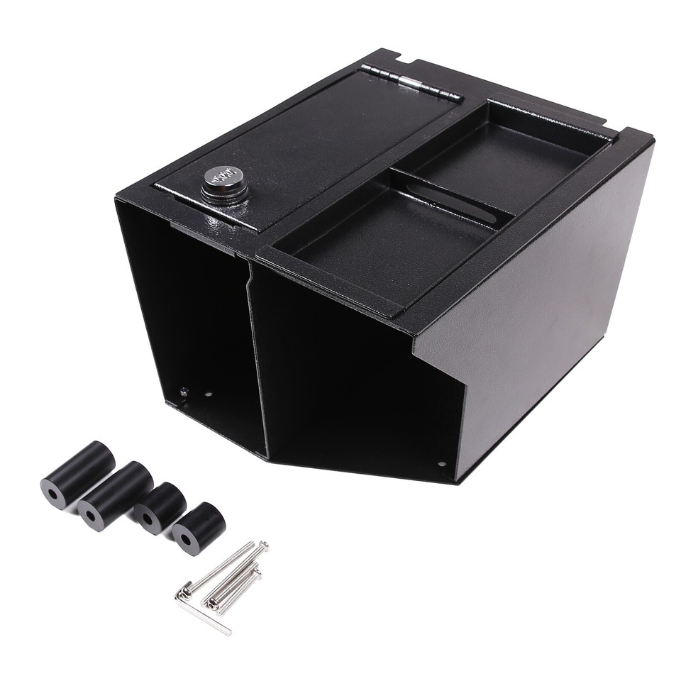 For TOYOTA Tundra 14-2020 2021 Center Console Safe GUN Storage Lock Box ...