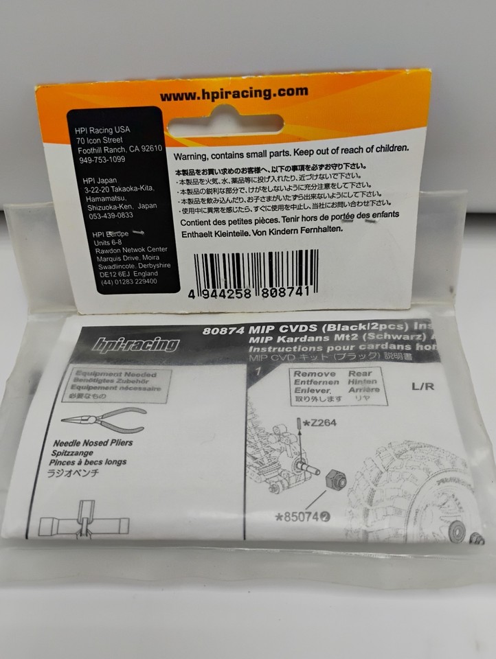 HPI 80874 MIP CVD Steel Main Drive Shaft Nitro MT2 G3.0 | eBay