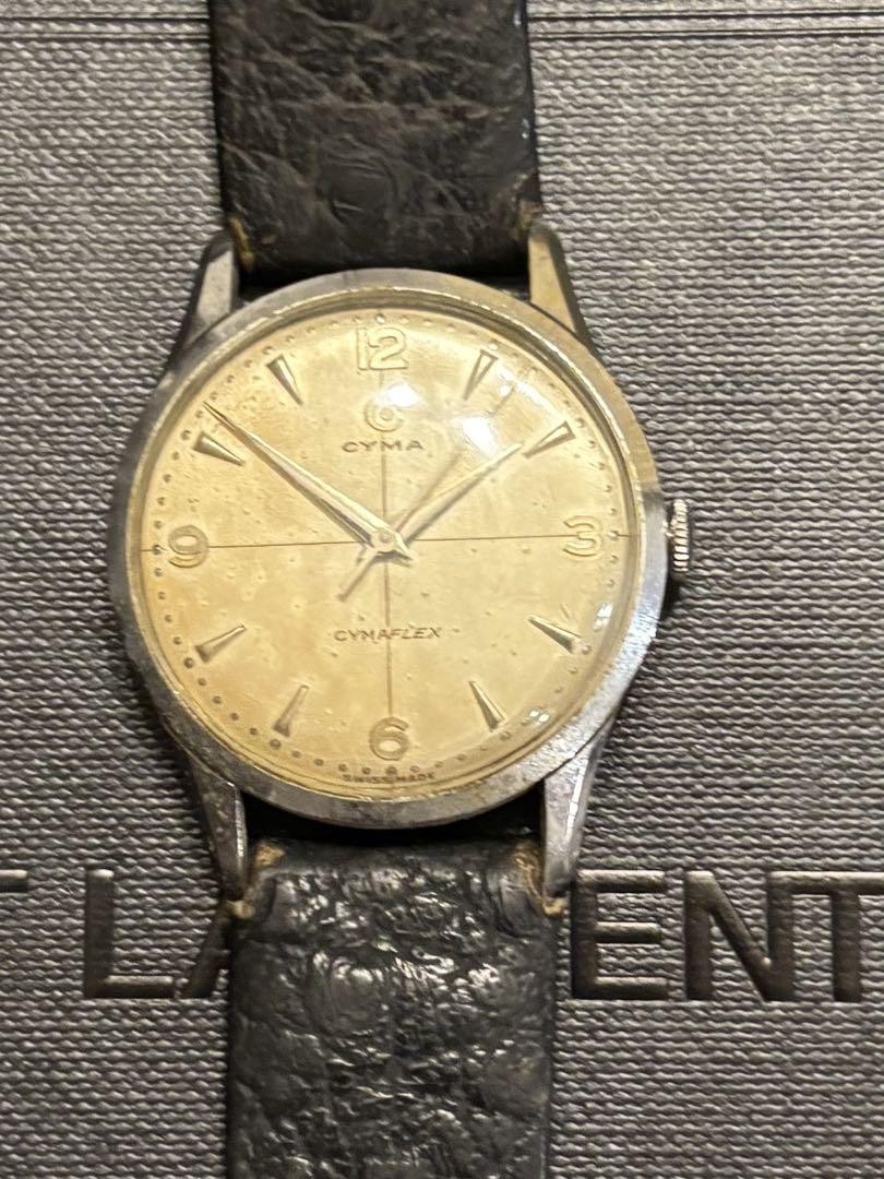 Cyma CYMAFLEX Manual Wind Watch Silver Dial Swiss Vin… - Gem