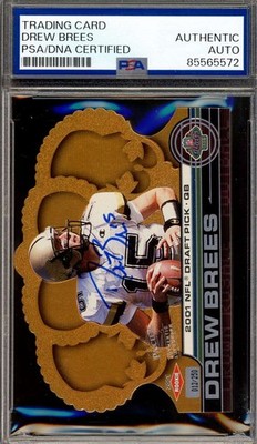 Drew Brees PSA DNA Signed 2001 Pacific Rookie 12/250 Autograph | eBay