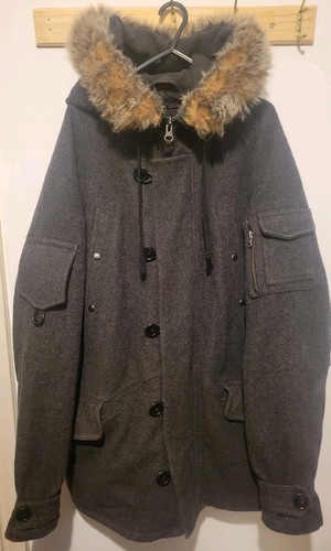 GAP Wool Parker Winter Coat Size Medium 10 Pocket Utility Jacket | eBay UK