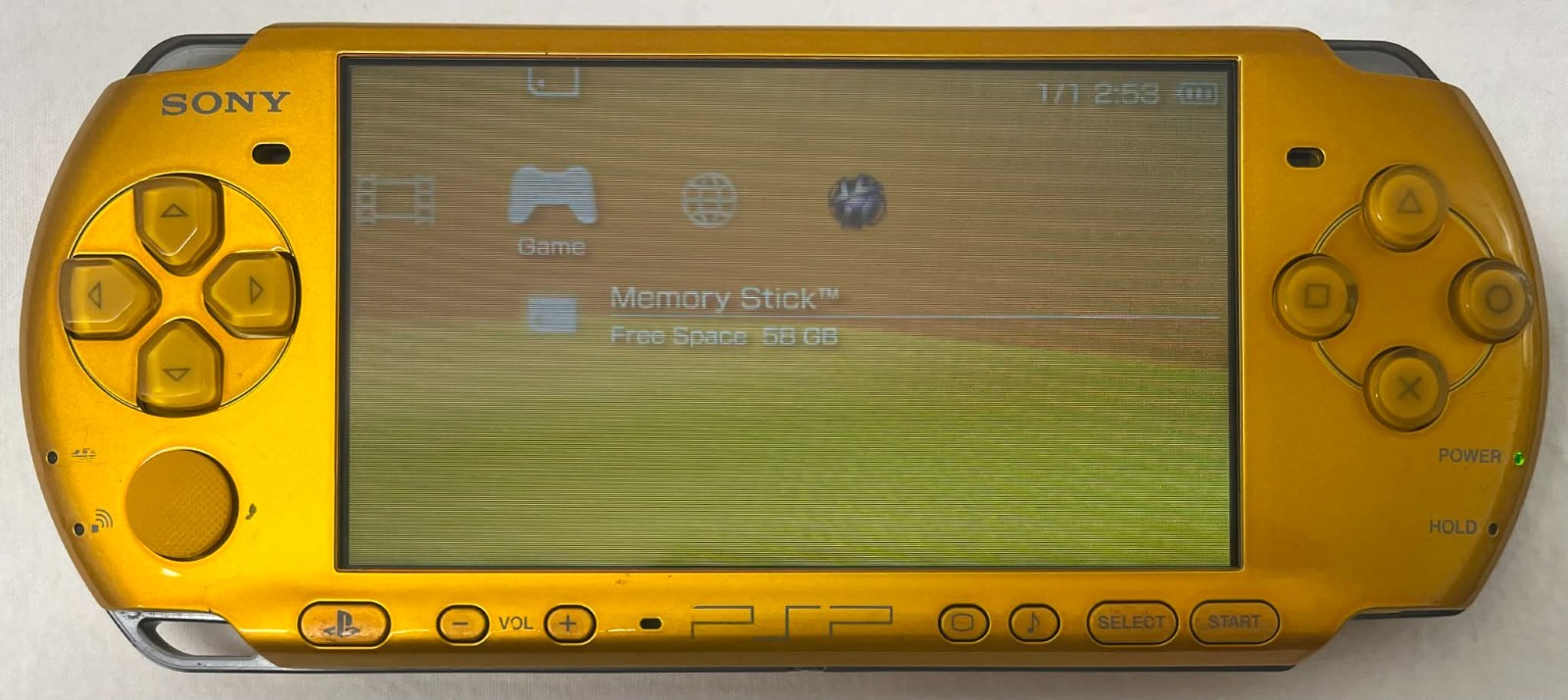 PSP 3000 Bright Yellow / New Battery / Genuine Sony Charger / Region ...