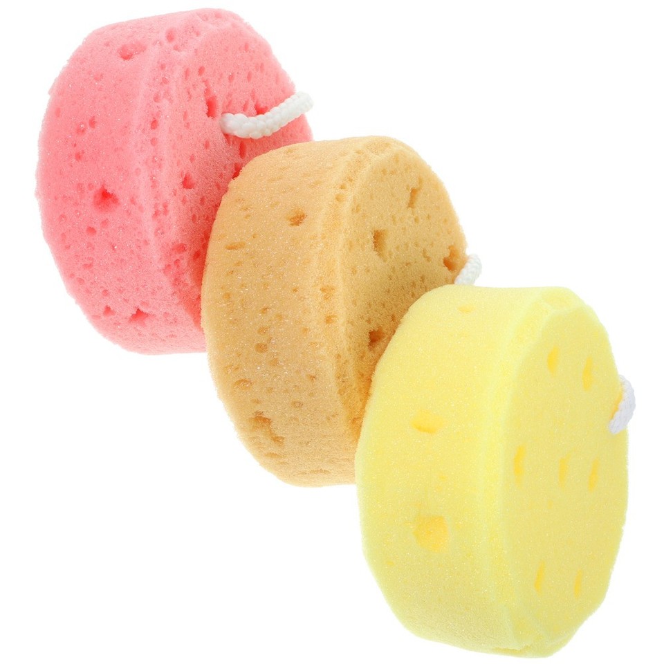 3 Pcs Body Wash Exfoliating Sponge Bath Shower Sponges Scrubber for ...