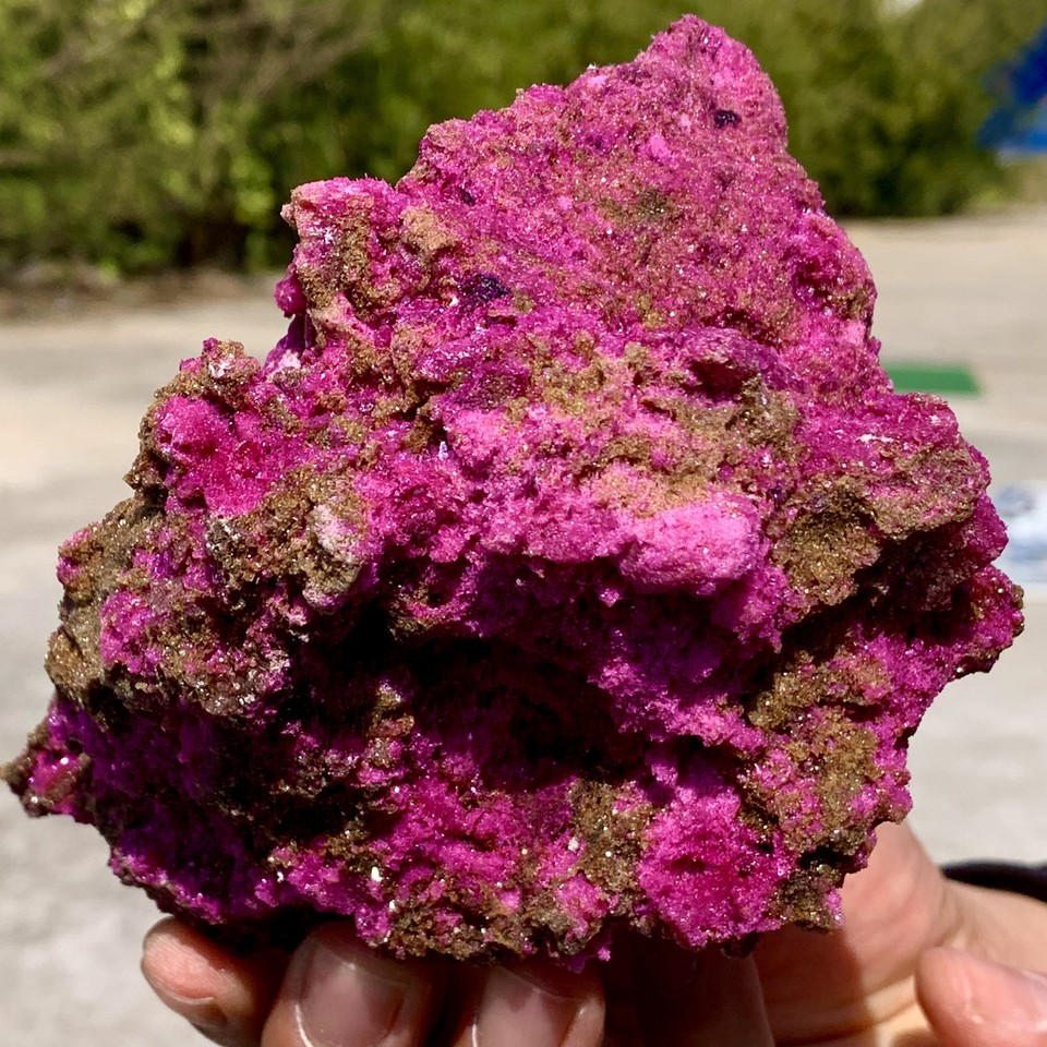 1.7LB Natural coarse red corundum and phlogo mineral powder ruby raw ...