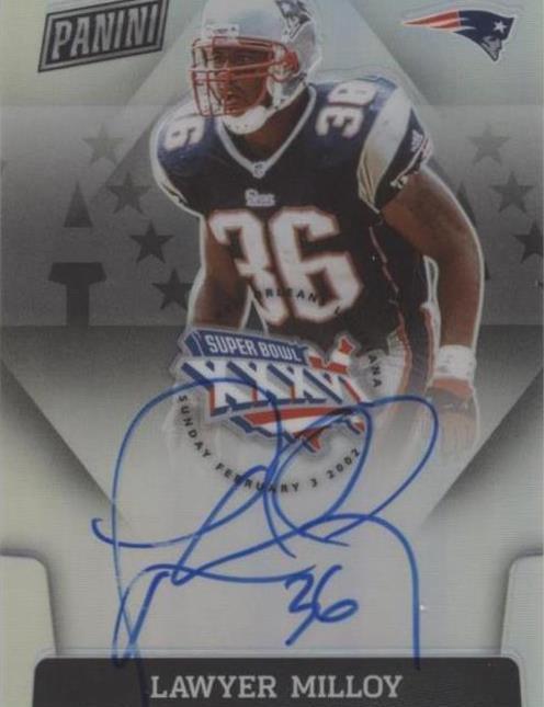 2020 Panini Prizm - Super Bowl Signatures Lawyer Milloy #SBXXXVI-LM (AU ...