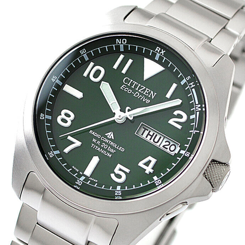 CITIZEN PROMASTER LAND PMD56-2951 Titanium Eco-Drive Solar Watch Green ...