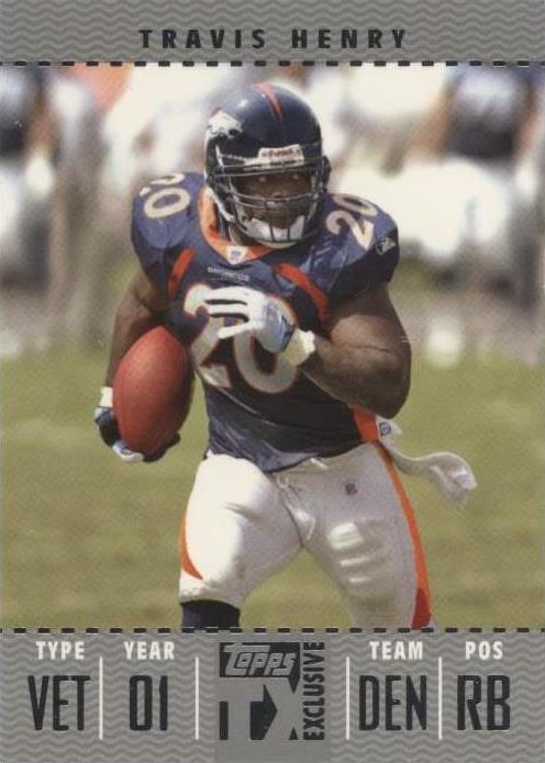 2007 Topps TX Exclusive - Travis Henry #40 Silver Tickets /49 for sale ...