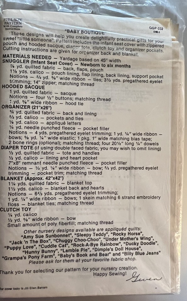 Gingham Goose pattern GGP032 Baby Boutique ~ Diaper Tote, Toy ...