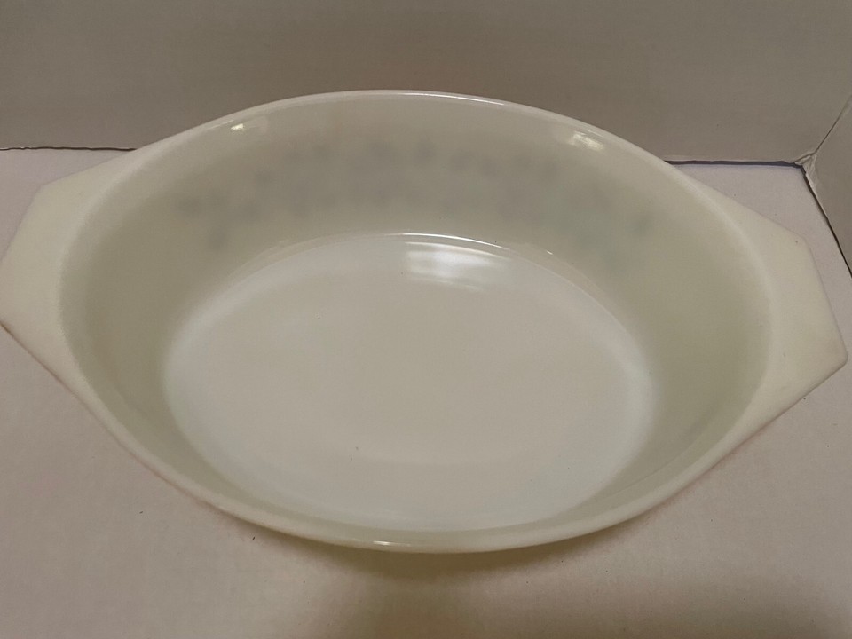 Vintage PYREX #043 Golden Leaf Acorn 1-1/2 Qt Oval Casserole Dish No ...