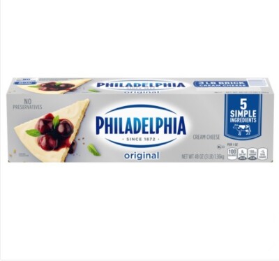 PHILADELPHIA Cream Cheese, Original, 48 oz / 3 LBS Log | eBay