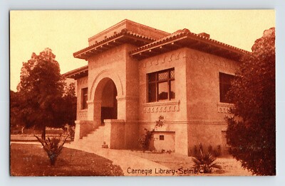 Selma California Carnegie Library 1910s Postcard Unposted Divided Back ...