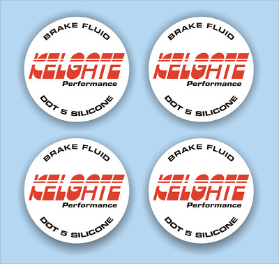 4x Kelgate Brake reservoir cap replacement Sticker. Karting, TKM F100 ...