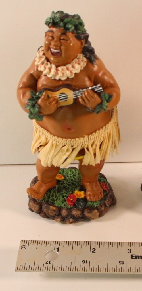 Hawaiian Hula Man with Ukulele Dashboard Doll - 7" Car Bobble Souvenir ...