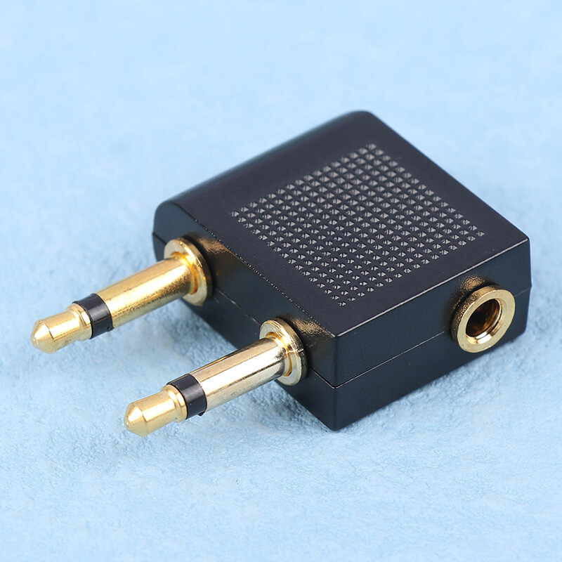 2PCS Portable Aviation Headset Conversion Plug Plane Seat Headphones ...