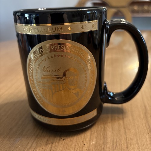 Abraham Lincoln Presidential Library and Museum Mug Black/Gold | eBay