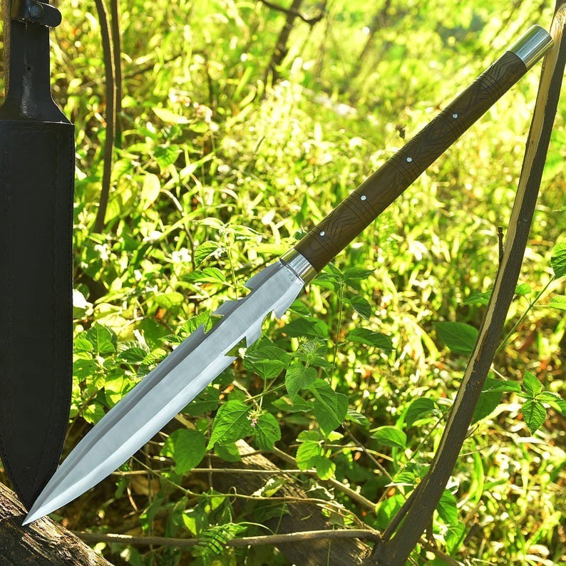 Custom Handmade Carbon Steel Blade Tactical Spear | Hunting Spear ...