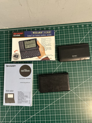 Vintage Sharp Wizard Organizer PDA OZ 6500 & OZ-650 1995 Rare ...
