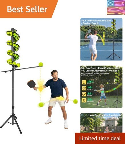 Pickleball Machine Ball Launcher&,Portable Battery-Free Pickleball ...