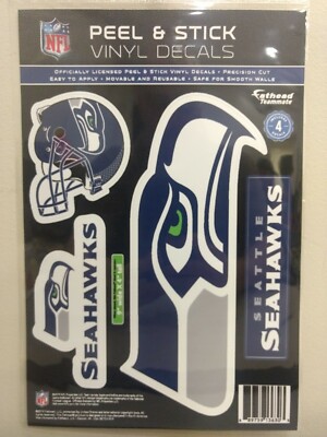 SEATTLE SEAHAWKS 4 PC. FATHEAD TEAMMATE VINYL DECALS LICENSED 8"X10 ...
