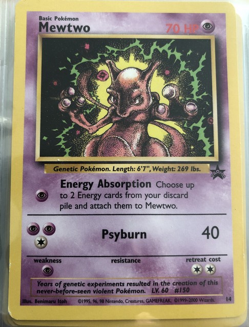 mewtwo 1st gen pokemon card promo RARE 1999-2000 | eBay
