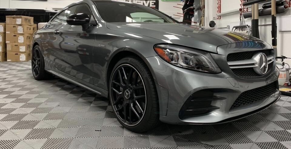 19" STAGGERED GLOSS Black AMG Rims Wheel Mercedes Benz C300 E350 S550 ...