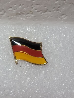 National Flag of Germany Enamel Lapel Pin Single Post Clutch Back Gold ...
