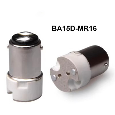 10pcs BA15D To MR16 Socket Base Edison Screw Light Bulb Lamp Adaptor ...