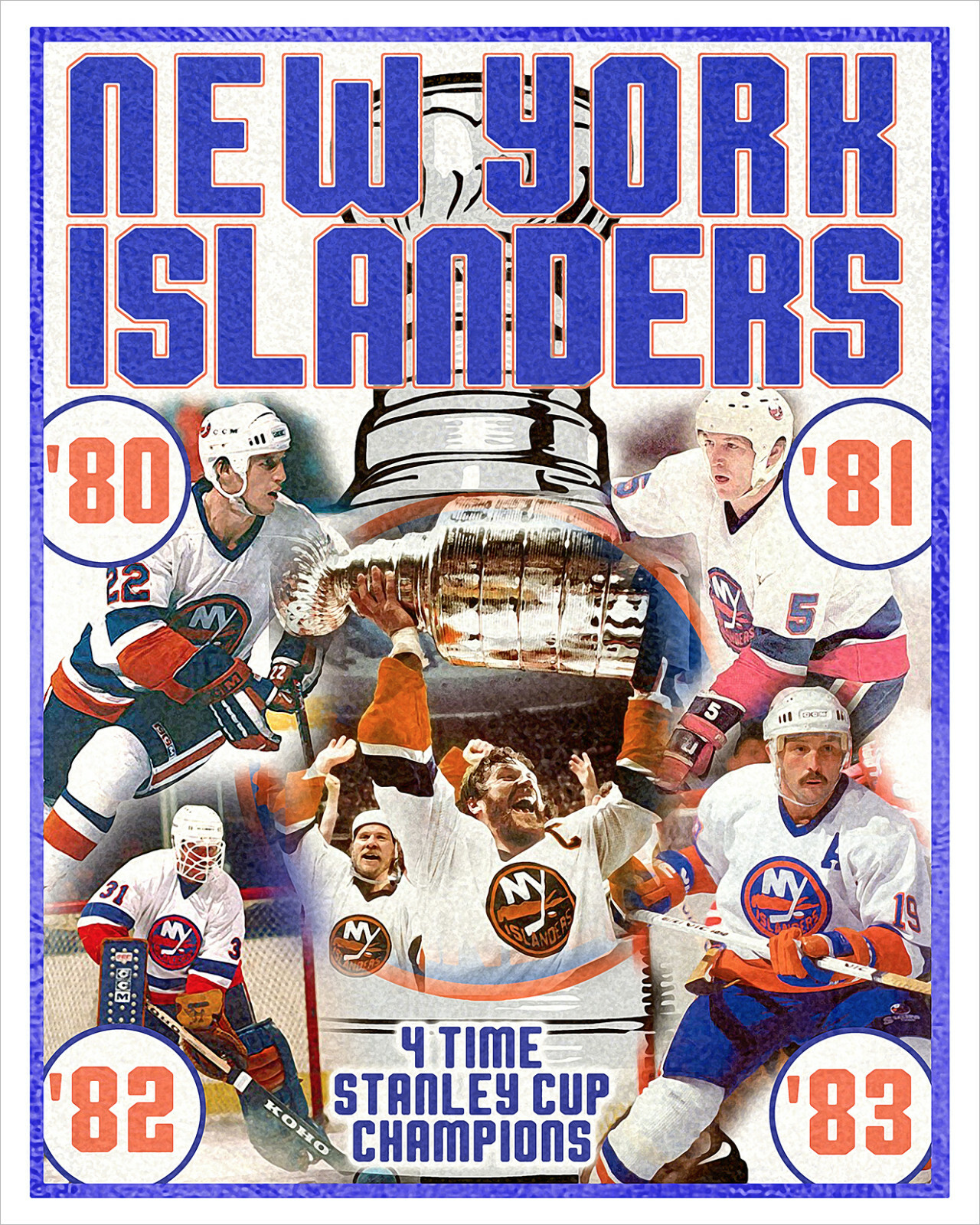 New York Islanders Stanley Cup Championships - poster print | eBay
