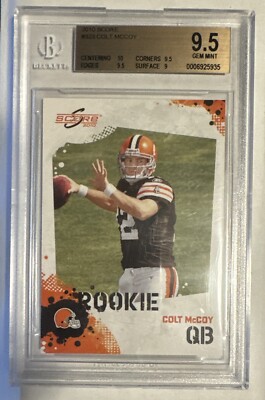 2010 Score Colt McCoy Rookie Card #323 ~ BGS Graded 9.5 Gem Mint | eBay
