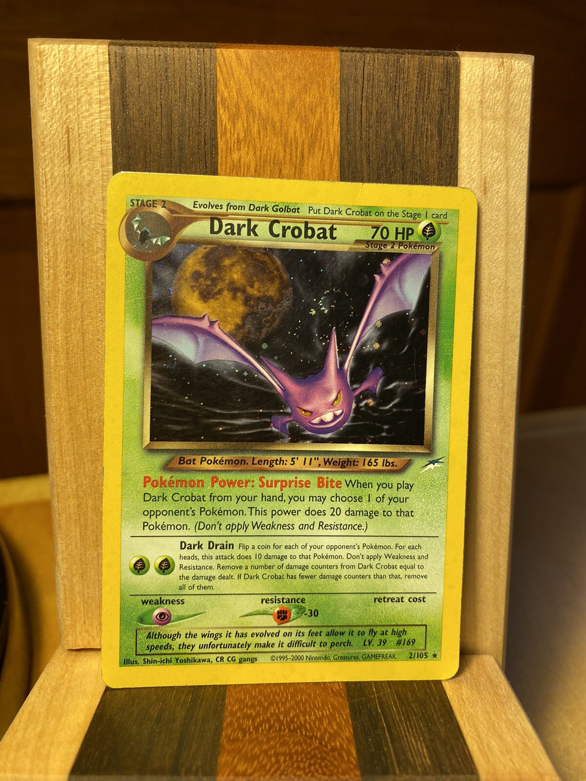 Pokémon TCG Dark Crobat 2/105 Neo Destiny Holo Rare Vintage WOTC With ...