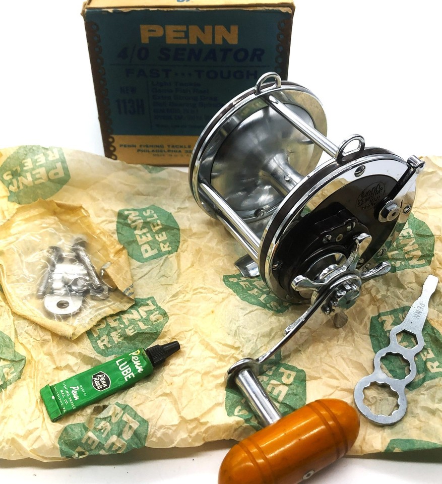 Vintage Penn 113H 4/0 Light Saltwater Fishing Reel with Box | eBay