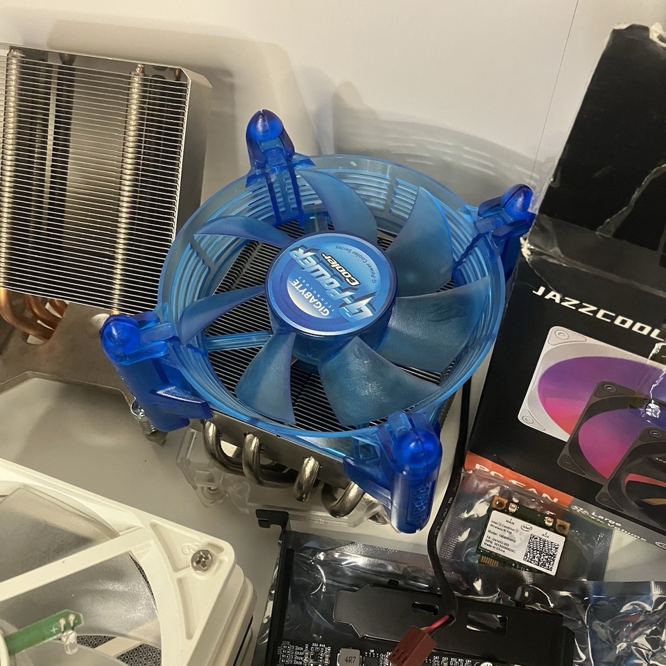 Lot Of Assorted Computer Parts - Heatsinks Fans HDDs RAM Optical Drives ...