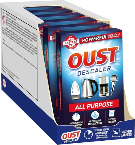 Oust Descaler All Purpose Powerful Limescale Remover 3 Sachets x 6 (18 ...