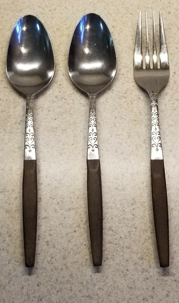 INTERPUR STAINLESS FLATWARE INR2 3 PIECE BATCH 2 PLACE SPOONS DINNER ...
