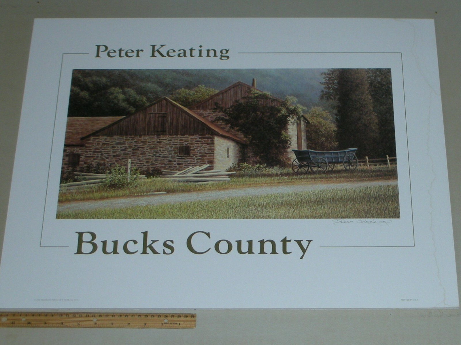 1986 American Peter Keating Art Poster Print - Bucks County - Signed | eBay