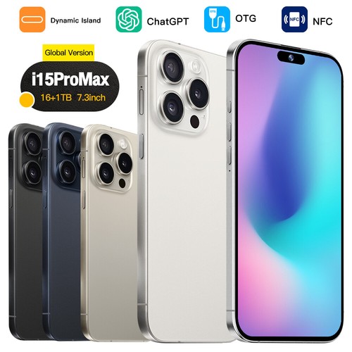 New Unlocked i15 Pro Max 5G Smartphone Dual Sim Android Phones NFC OTG ...