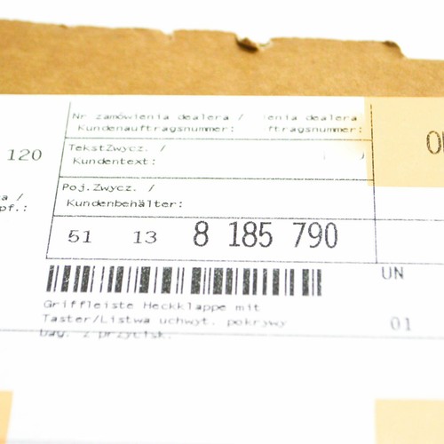 NEW BMW 5 E39 TOURING 2.0I TRUNK LID GRIP WITH KEY BUTTON 51138185790 ...