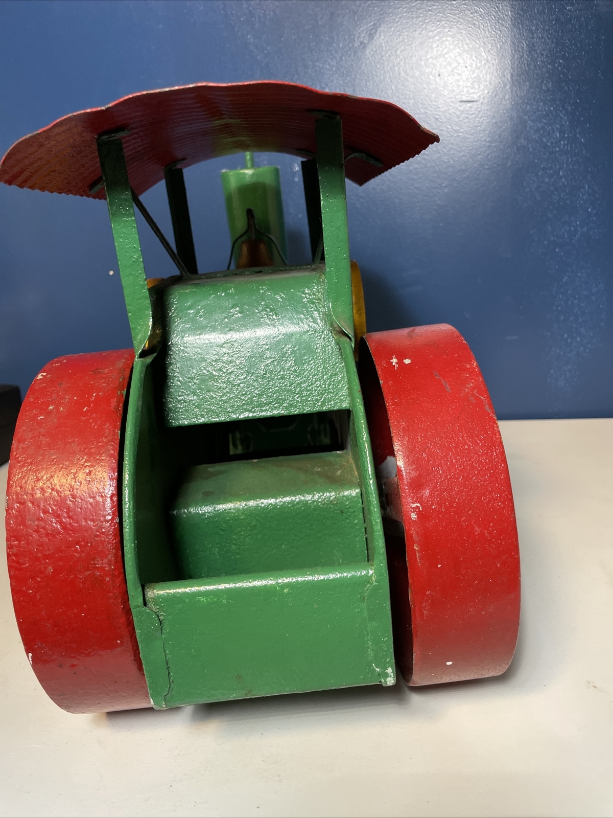 VINTAGE 1930 RESTORED KEYSTONE STEAMROLLER PRESSED STEEL RIDE ON TOY ...